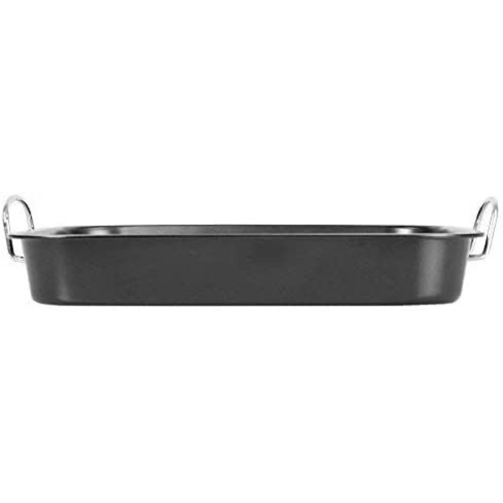 Deluxe Non Stick Roaster/Roasting Pan with Handles and Grill Rack, Exc